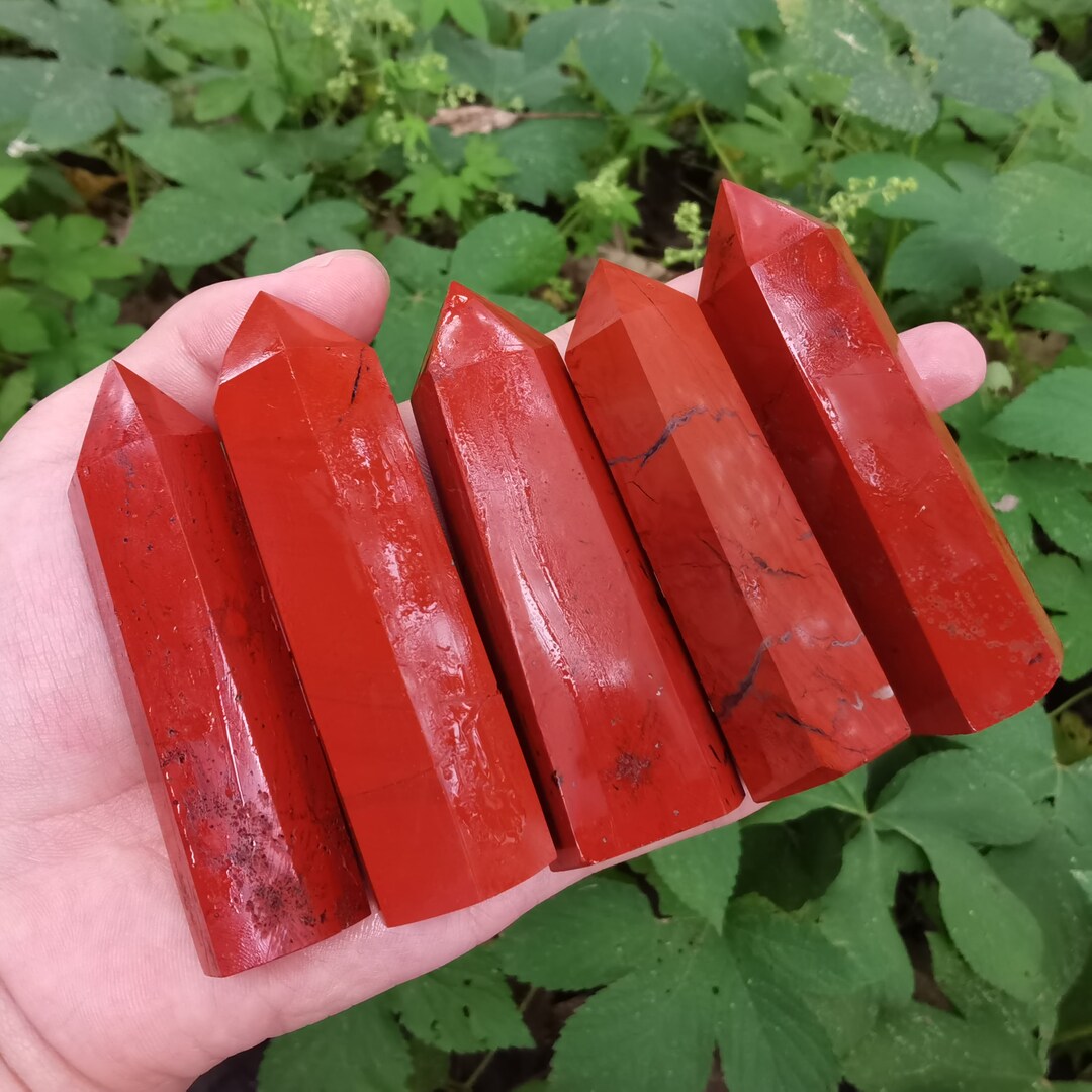70mm Natural Red Jasper Obeliskquartz Pointcrystal Wand - Etsy