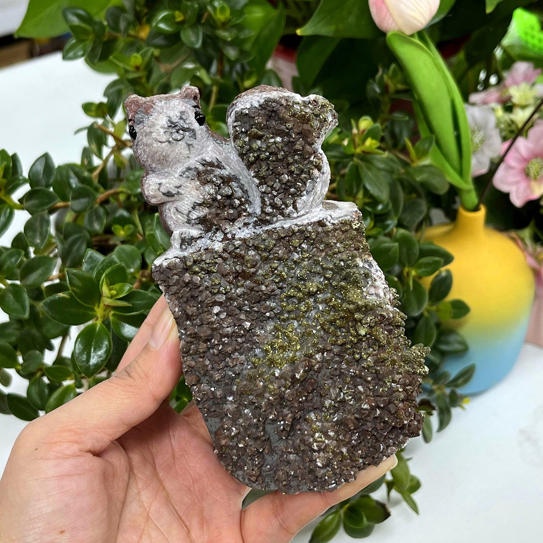 Natural Chalcopyritered Ghost Squirrel,quartz Crystal Squirrel,crystal ...