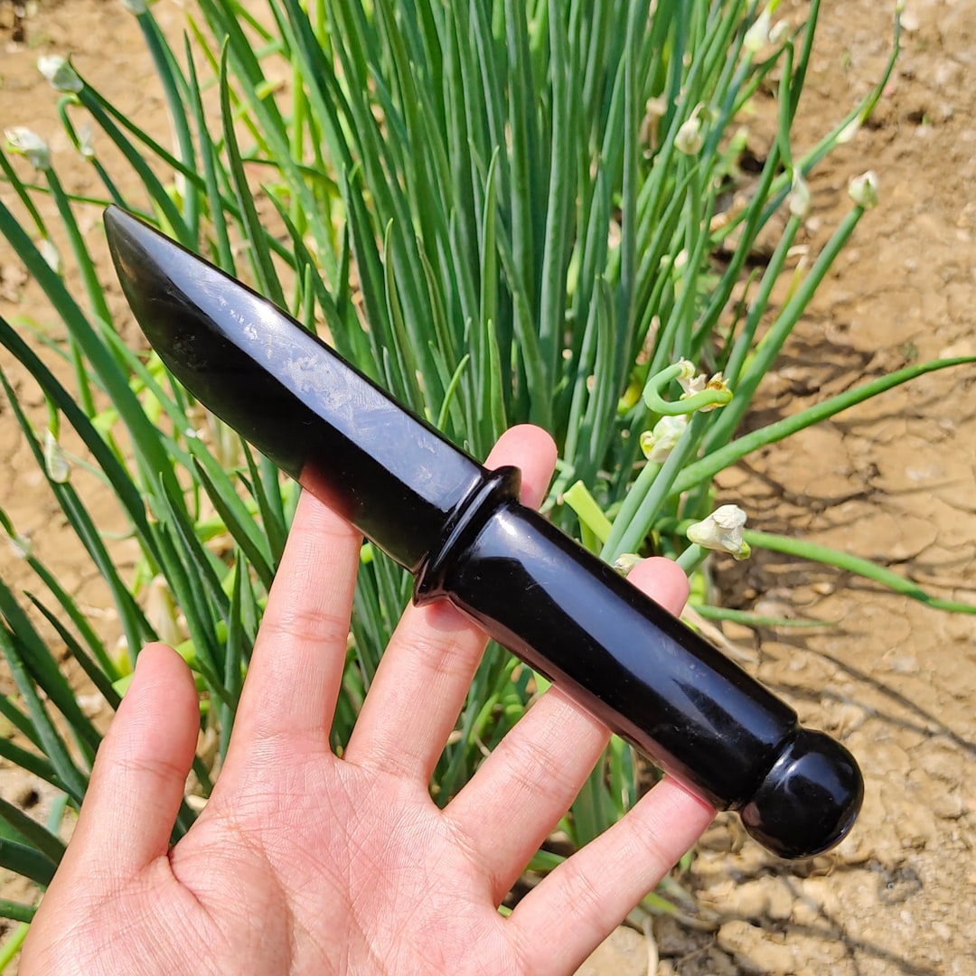 1PC Natural Obsidian Knife,quartz Crystal Dagger,quartz Knife,crystal ...