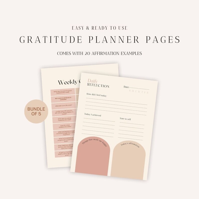 Gratitude Digital Journal Printable | Gratitude Spreadsheets ...