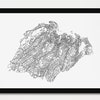 Inis Meain (inishmaan) Dry Walls Minimalist Map (instant Digital ...