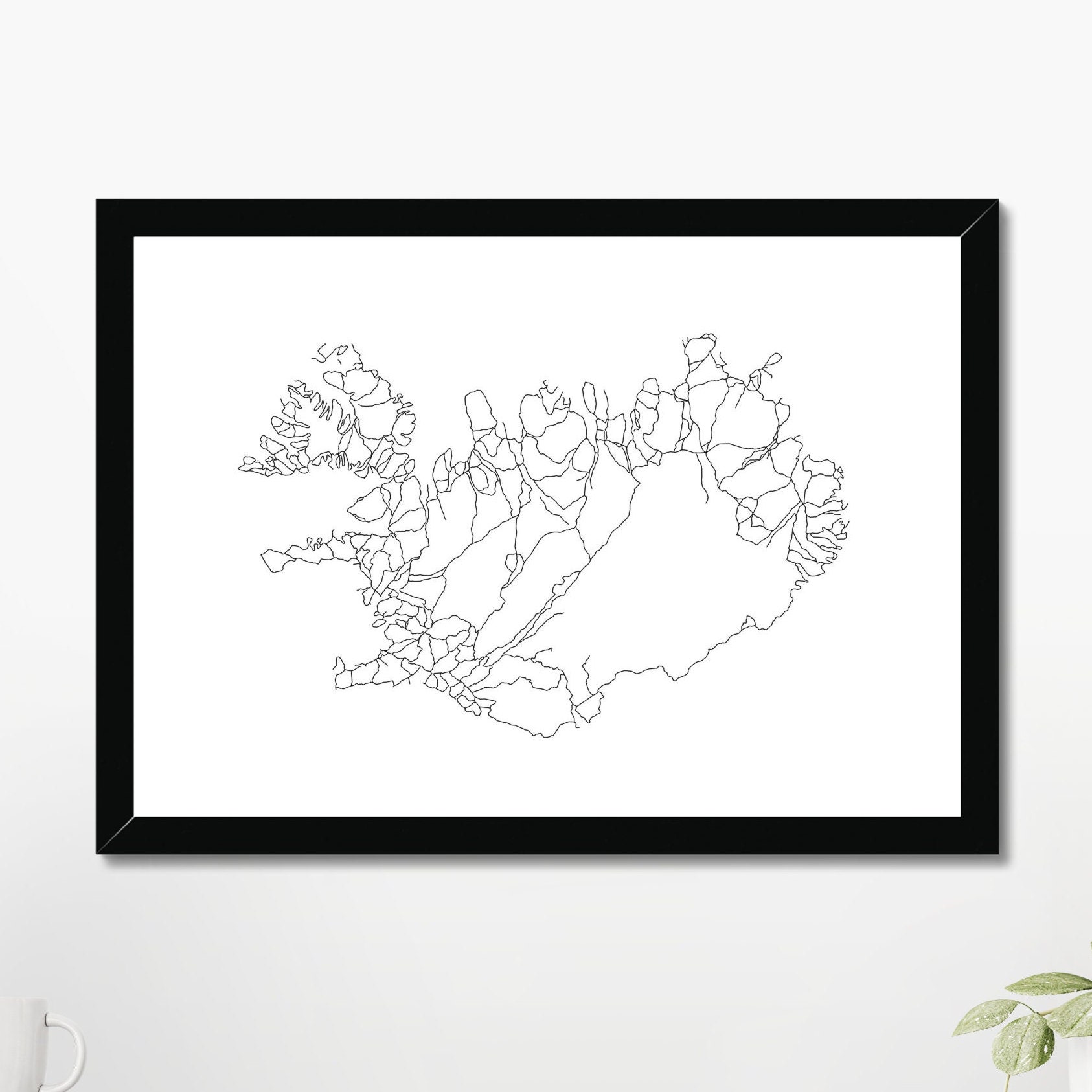 Iceland Ring Road Map Print (instant Digital Poster Download) - Etsy