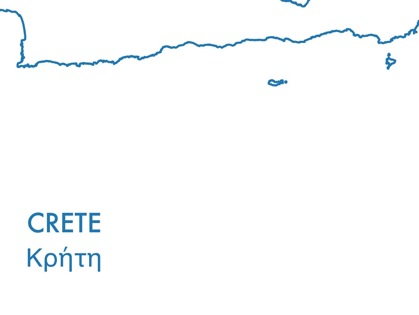 Crete Κρήτη Kríti Greek Island Minimalist Map (instant Digital Download ...