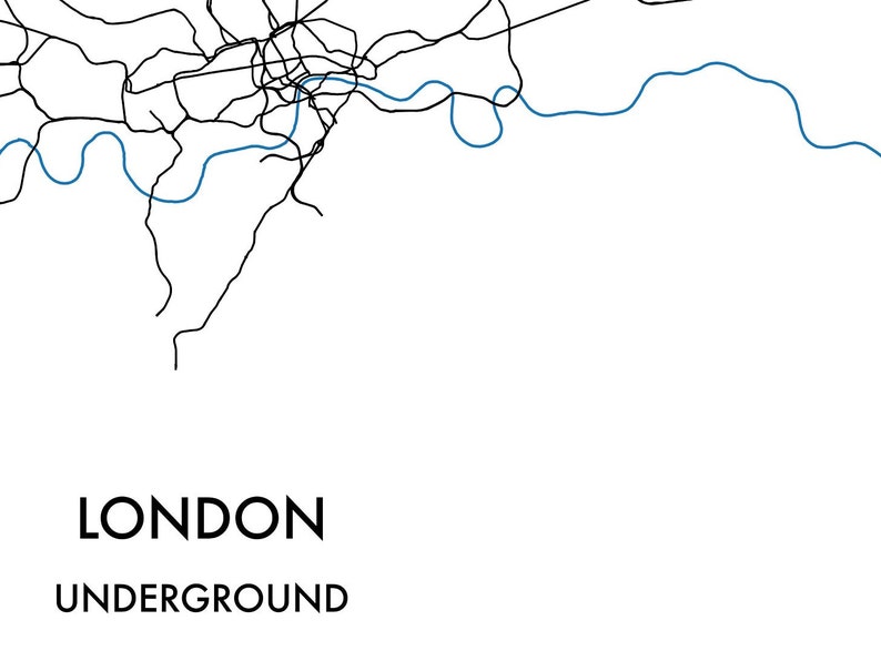 London Underground Subway Tube Map Poster (instant Digital Print ...
