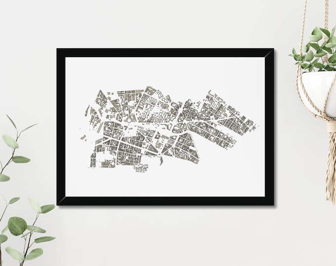 KREUZBERG MAP berlin, Germany Fine Art Giclee Print Museum Quality - Etsy