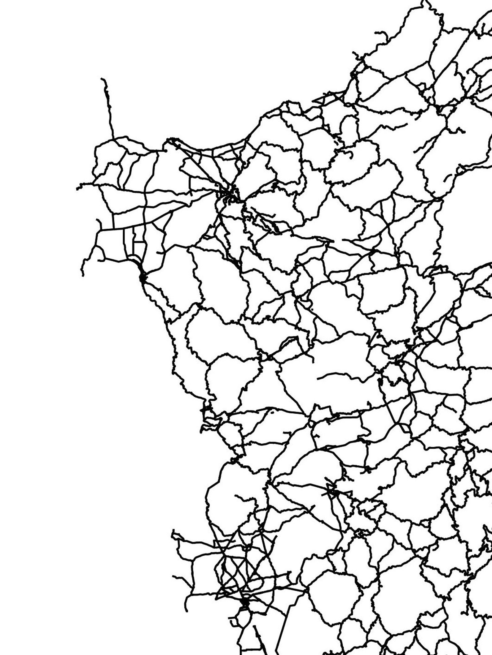 Sardinia Roads Minimalist Map Poster (instant Digital Print Download ...