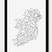 Ireland Roads Minimalist Map (instant Digital Download) - Etsy
