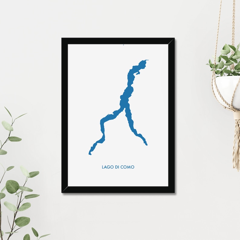 Lake Como Lago Map Print (instant Digital Download) - Etsy