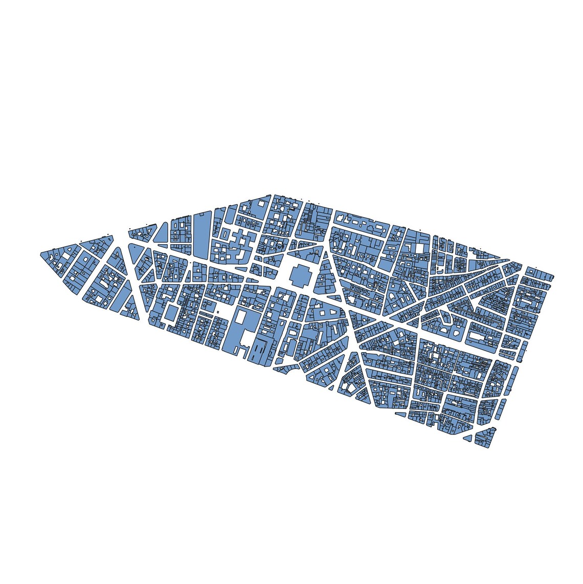 2e Arrondissement of Paris Buildings Map Print (instant Digital ...