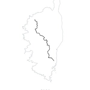 GR20 Corsica Trail Corse Minimalist Map Poster (instant Digital Print ...