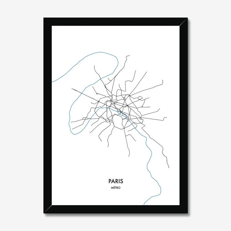 Paris Metro Underground Map Poster (instant Digital Poster Download) - Etsy