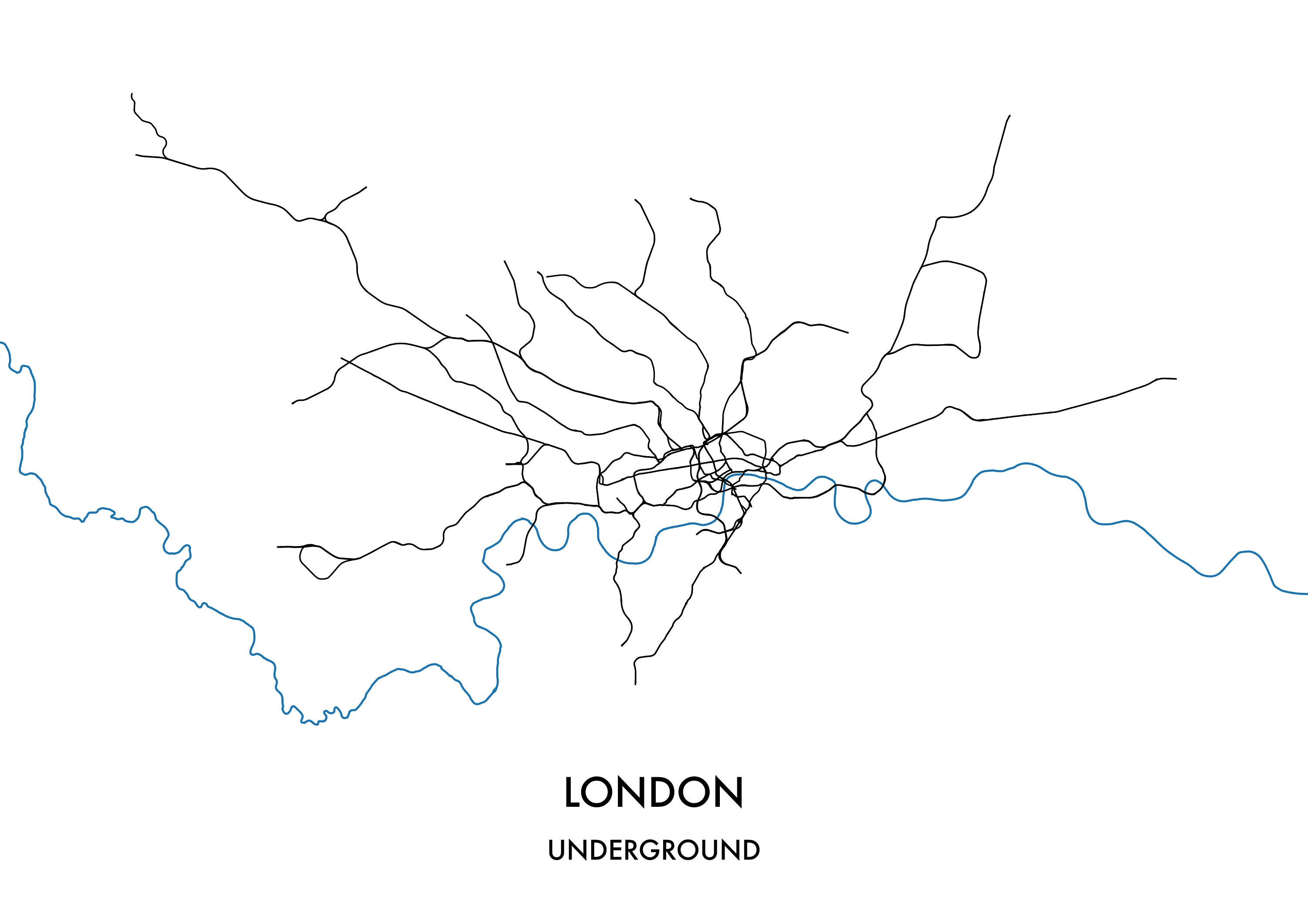 London Underground Subway Tube Map Poster (instant Digital Print ...