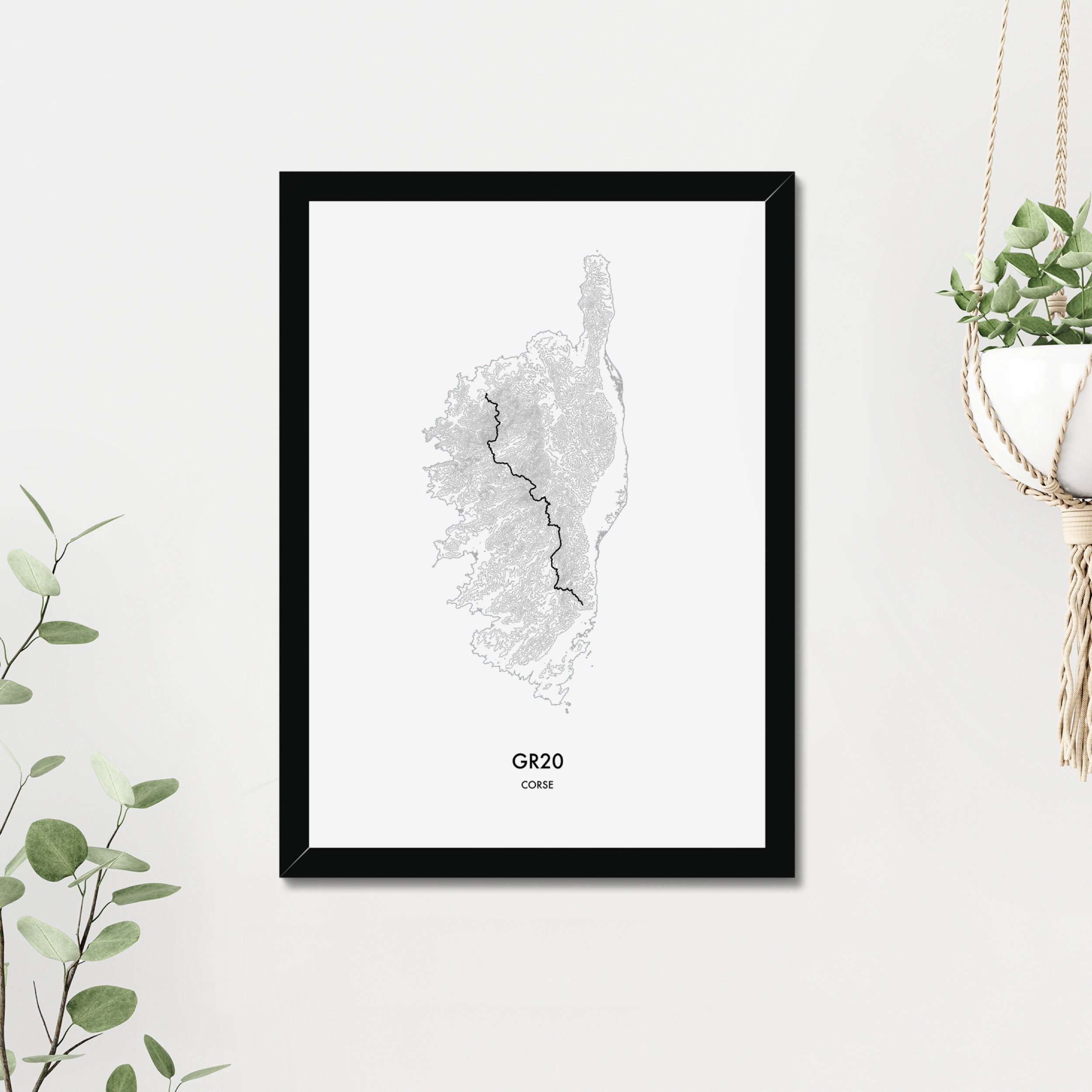 GR20 Corsica Trail Corse Minimalist Map Poster instant - Etsy