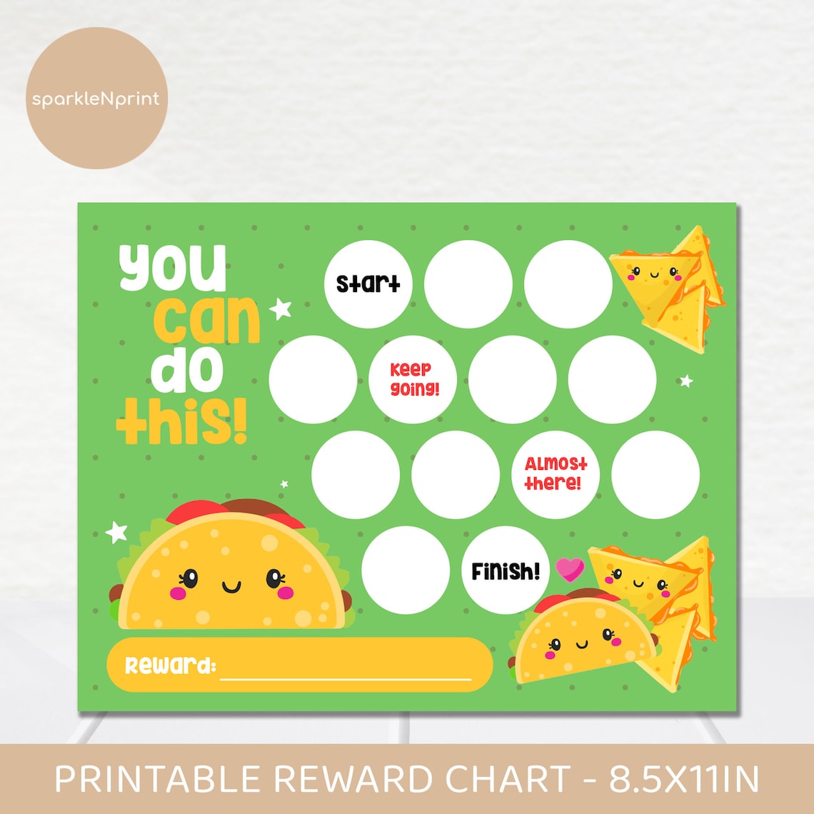 Tacos Reward Chart, Chore Chart, Behavior Chart, Yummy Tacos, Nachos ...