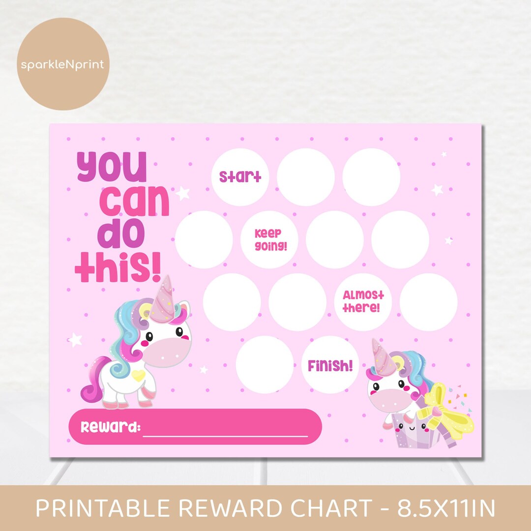 Unicorn Reward Chart, Unicorn Behavior Chart, Girlunicorn, Daily Chore ...