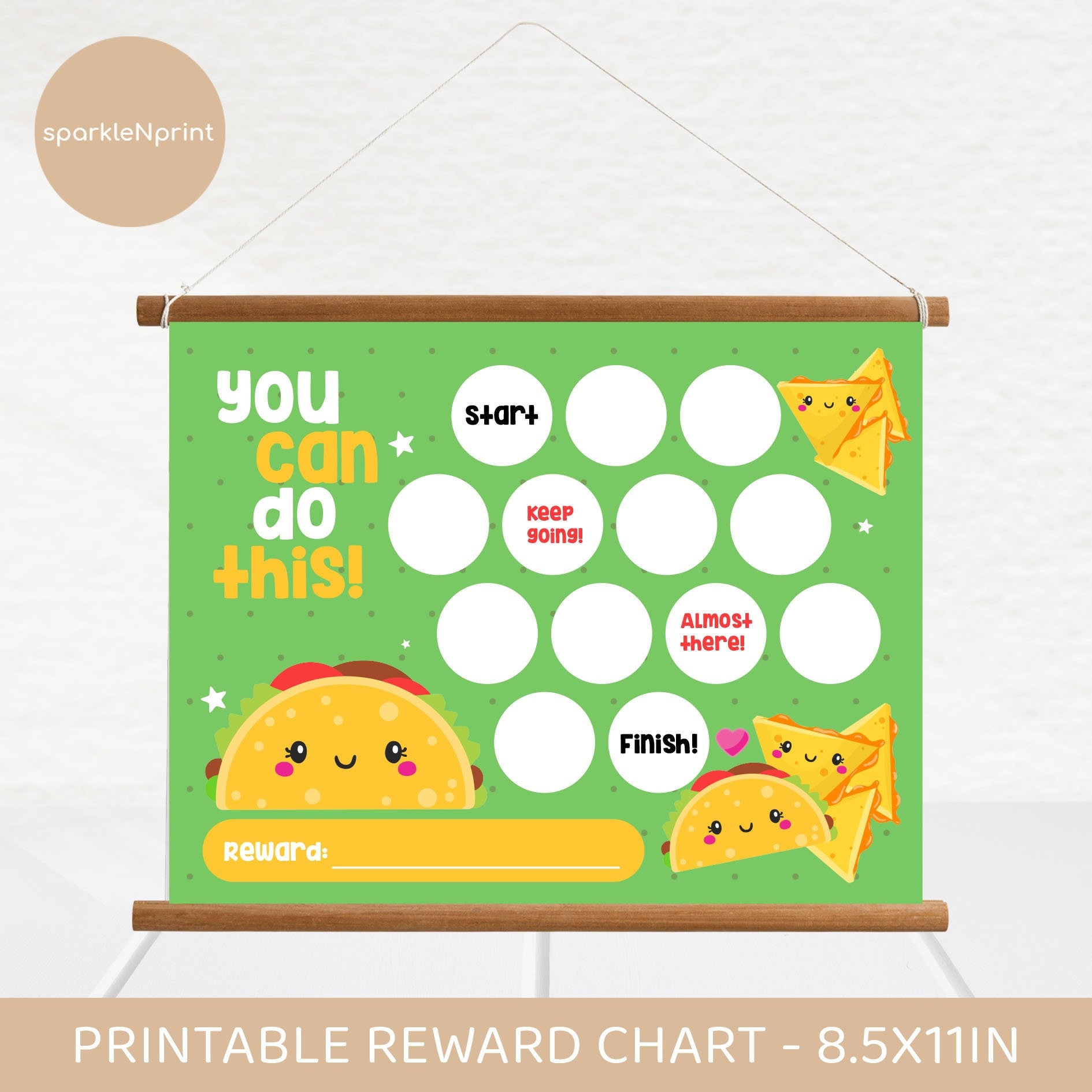 Tacos Reward Chart, Chore Chart, Behavior Chart, Yummy Tacos, Nachos ...