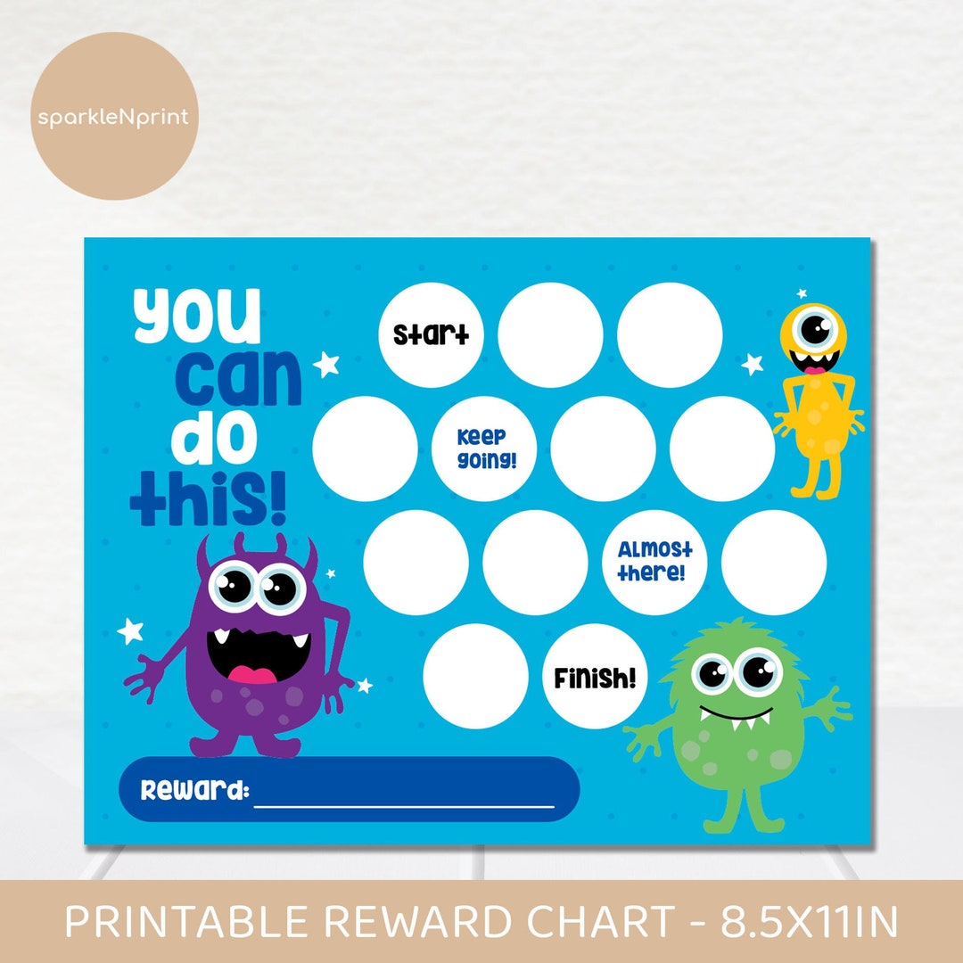 Monster Reward Chart, Boys Reward Chart, Daily Routine Chart, Night ...