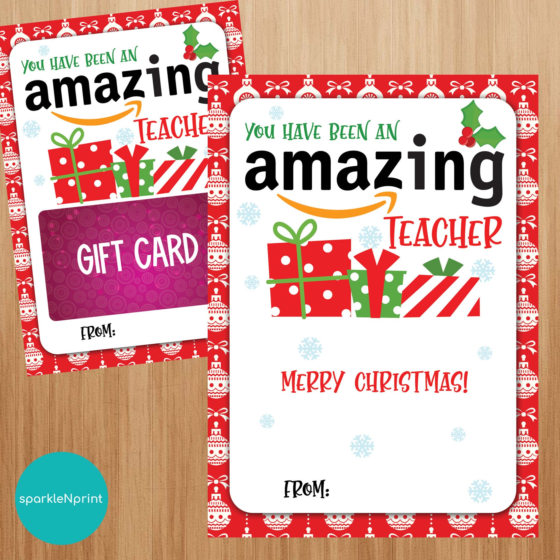 Thank You for Being an Amazing Teacher Amazon Gift Card - Etsy