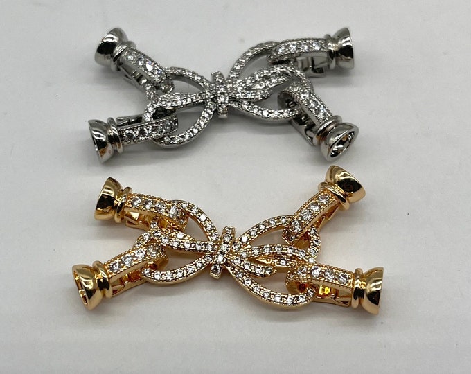 Ribbon Pearl Clasp, Fancy Clasp for Necklace/ Bracelet, Multiple ...