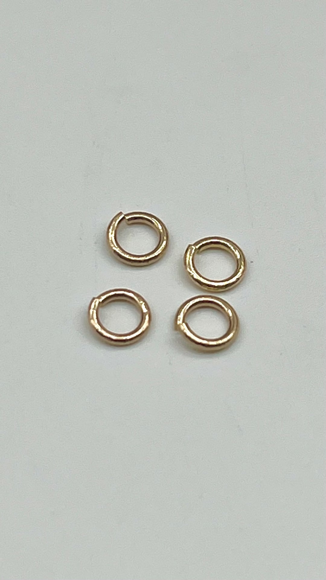 Gold Jump Rings, 4mm, 10K 14K 18K Solid Gold Open Jump Rings, Jewelry ...