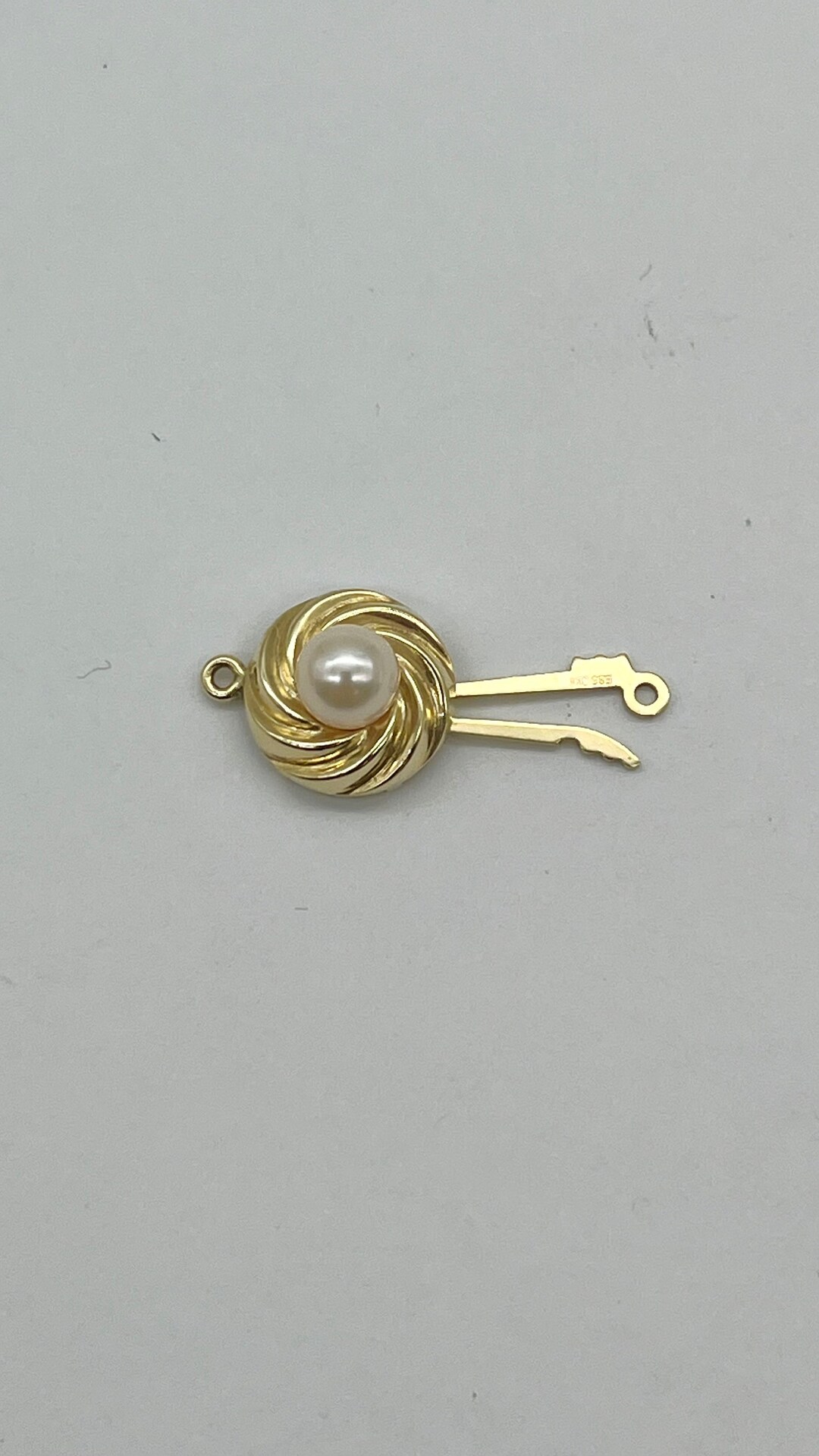 Pearl Gold Clasp, 14K Solid Gold Fancy Clasp, Beads Clasp Gold, Made in ...