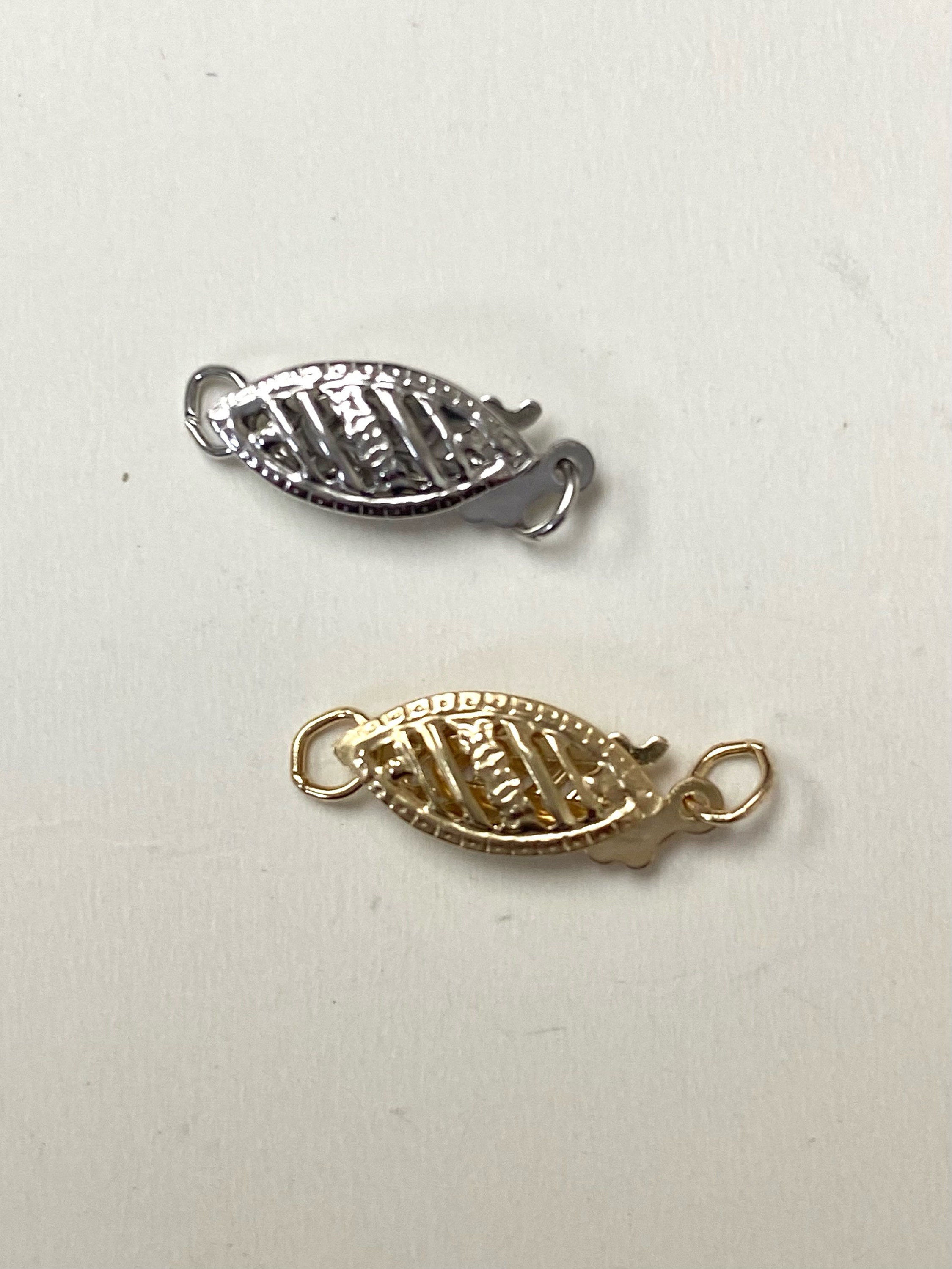 Pearl Clasp 14K Solid Gold Fancy Filigree Clasp Gold - Etsy