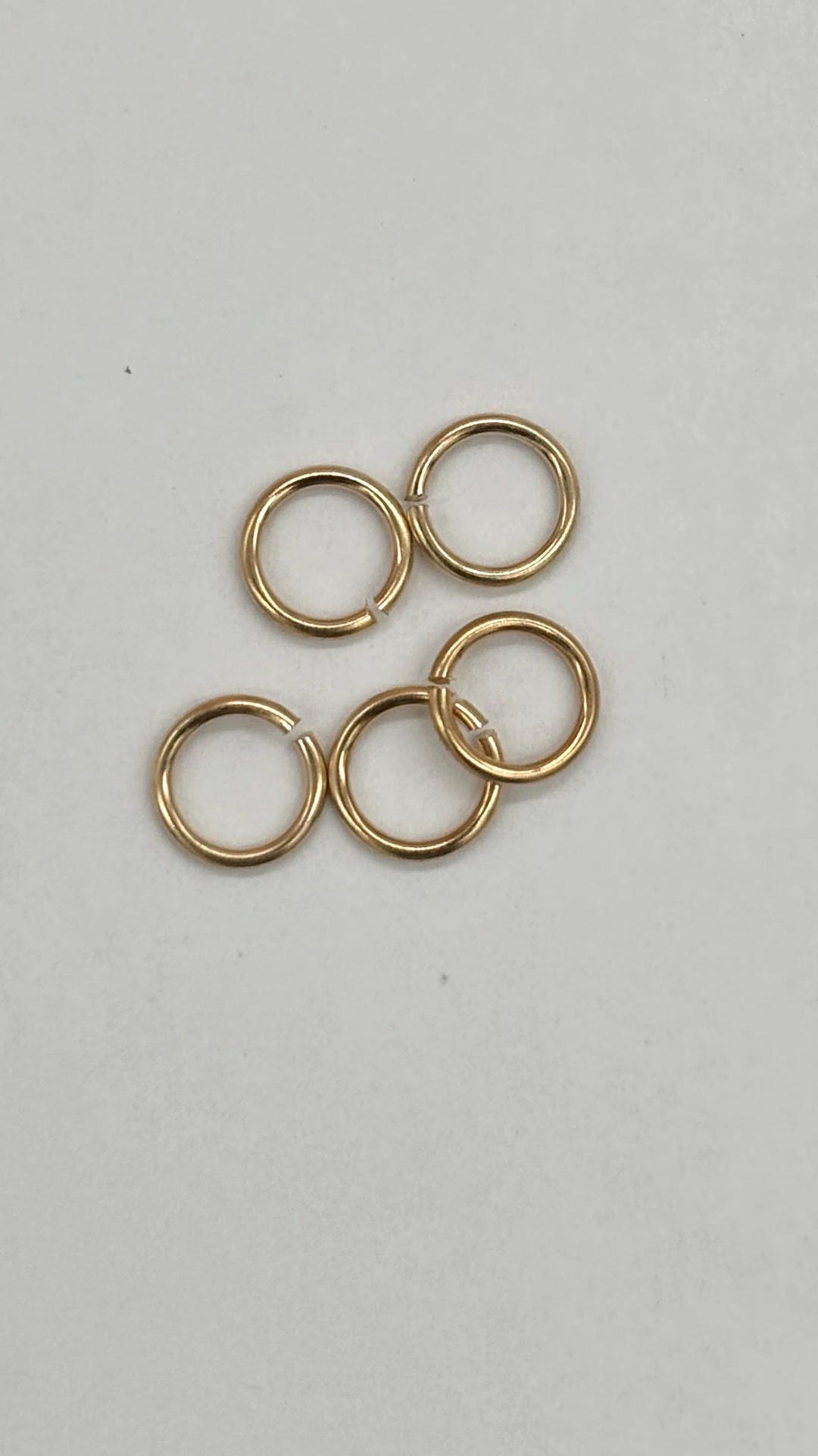 Gold Jump Rings, 5mm, 10K 14K 18K Solid Gold Open Jump Rings, Jewelry ...