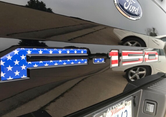 Ford F-150 3D US Flag Camouflage Domed Raised Reflective Tailgate ...