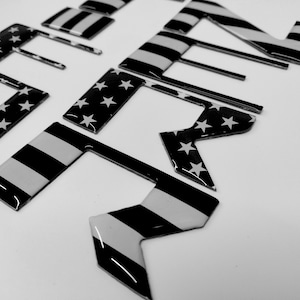 US Blackout Flag / Camo/ More Colors 3D Domed Raised Coated Tailgate ...
