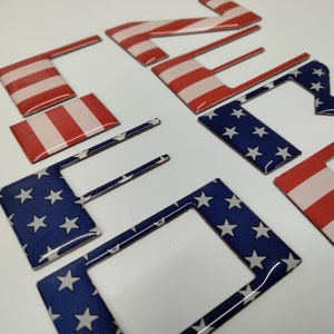 US Blackout Flag / Camo/ More Colors 3D Domed Raised Coated Tailgate ...