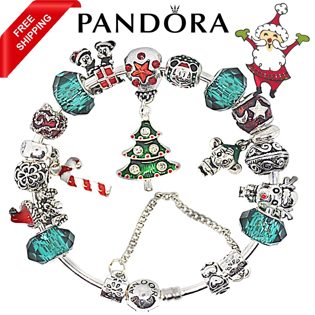 Pandora Bracelet With Christmas Tree Mickey Minnie Candy - Etsy