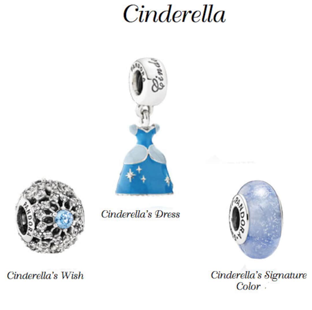 Pandora Disney Cinderella Charm Set 3 Pcs Wish Charm - Etsy