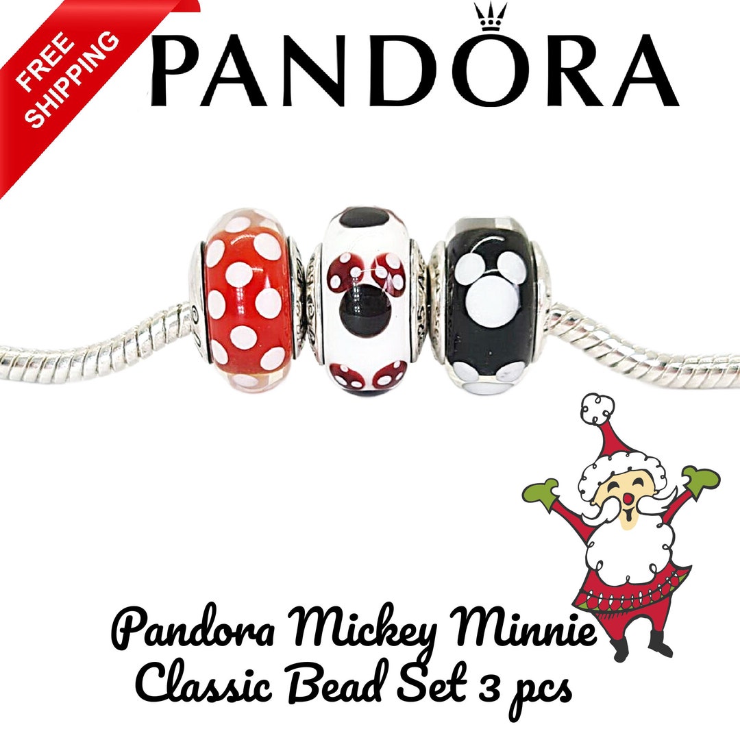 Pandora Disney Mickey Minnie Classic Bead Set 3 Pieces Retired - Etsy