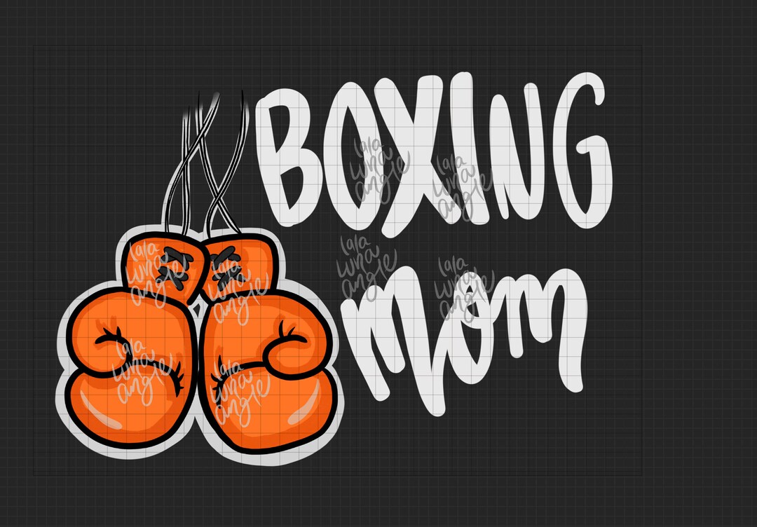 Boxing Mom Png Digital Image, Fighting Mom, Orange Boxing Gloves, Mma ...