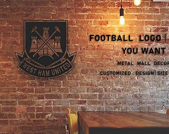 Custom Football Club Metal Wall Art - Etsy