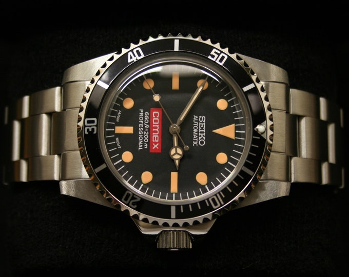 SEIKO SKX Watch Mod Submariner Red Comex Vintage Diver Milsub 5513 5514 ...