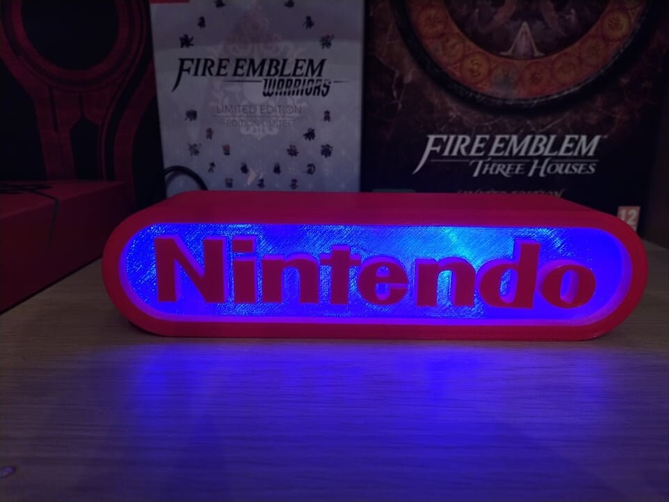 LED Light Display Nintendo Logo - Etsy