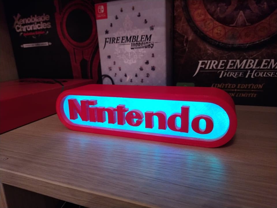 LED Light Display Nintendo Logo - Etsy