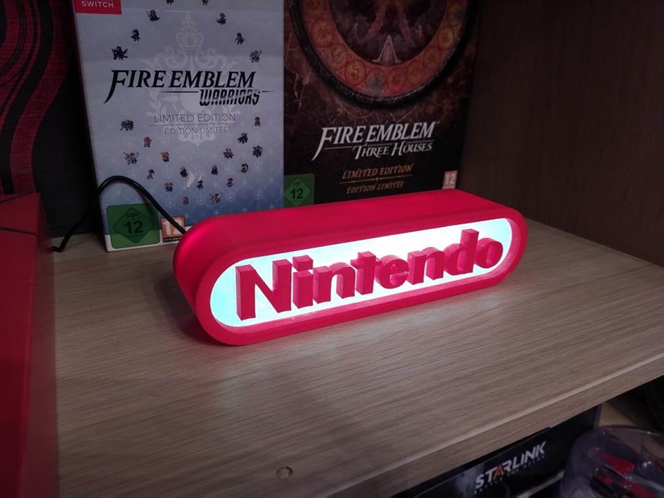 LED Light Display Nintendo Logo - Etsy