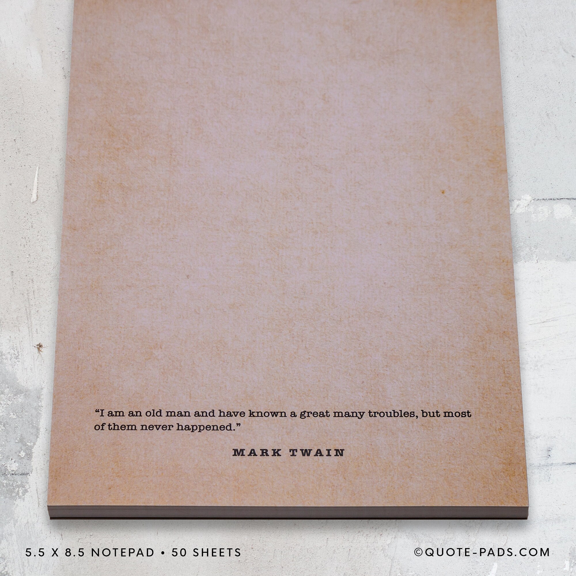 Mark Twain Quotes Notepad 5.5 X 8.5 Notepad 50 Sheets With - Etsy
