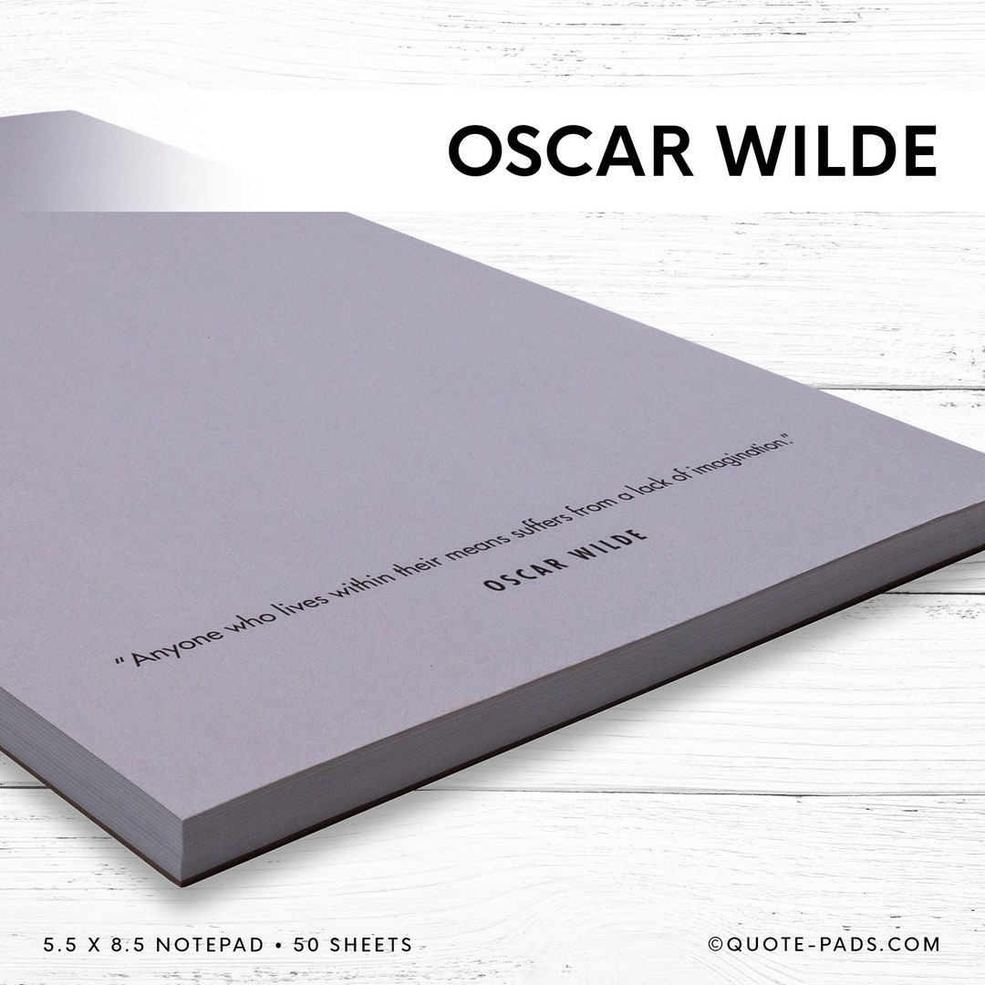 Oscar Wilde Quotes Notepad: Writer Gift (5.5 X 8.5) 50 Different Quotes ...