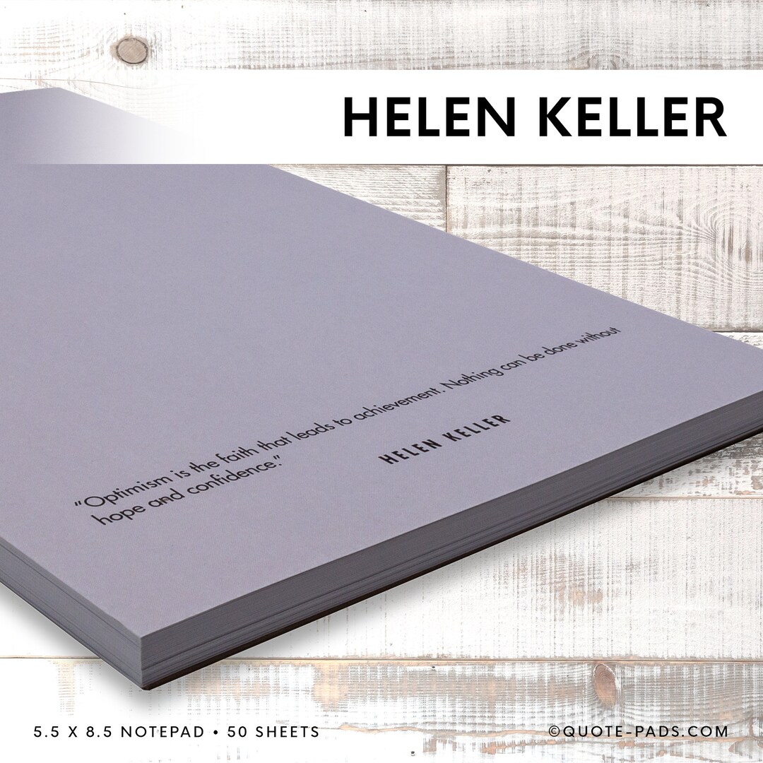 Helen Keller Quotes Notepad: Inspirational Notepad (5.5 X 8.5 Notepad ...