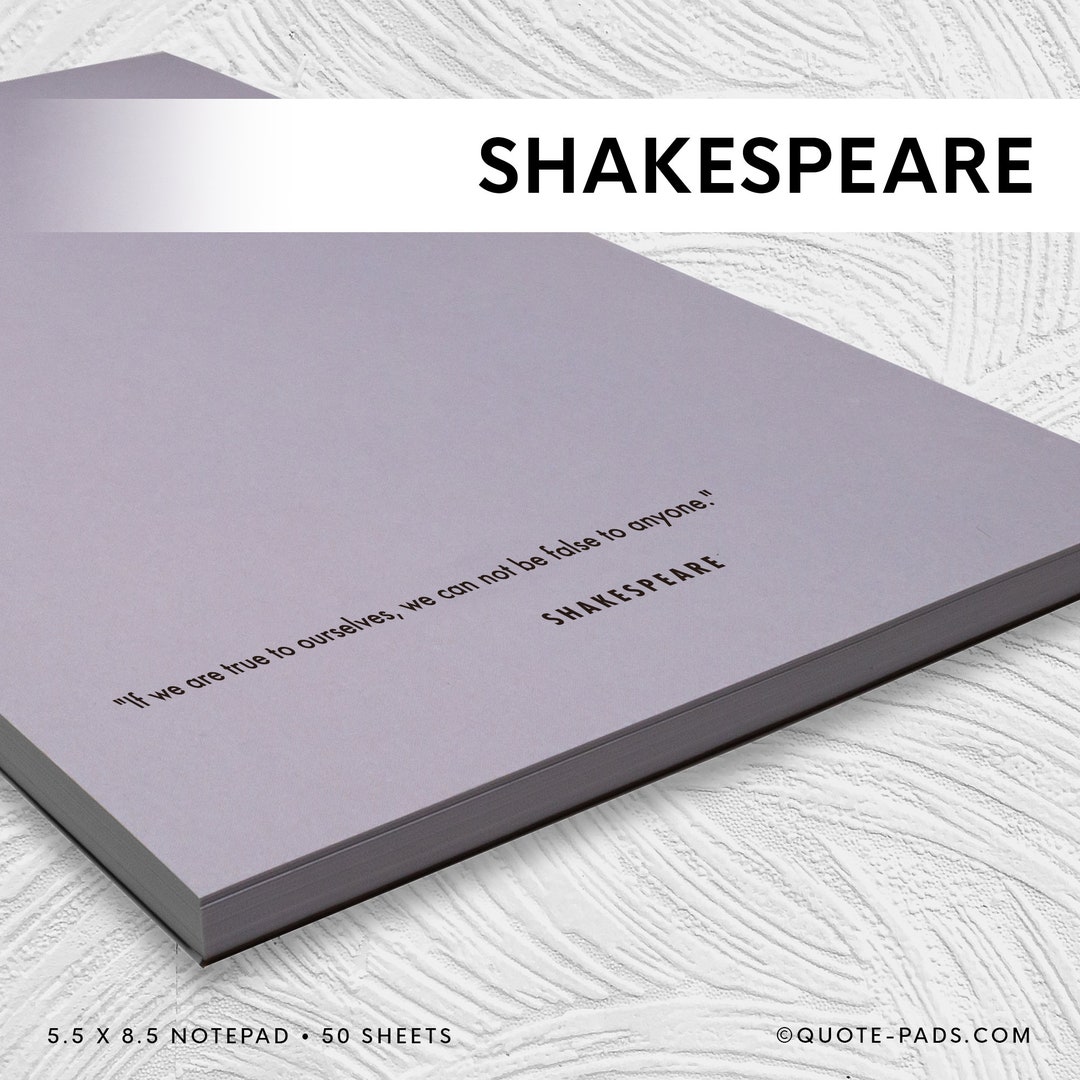 Shakespeare Quotes Notepad: Inspirational Theater Gift (5.5 X 8.5) 50 ...