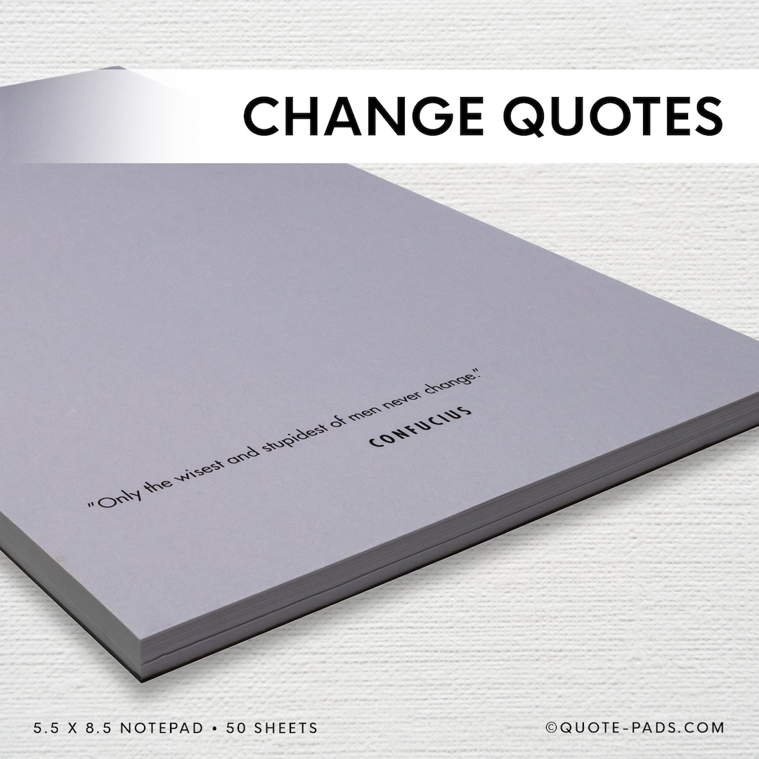 Notepad - 50 Change Quotes | 5.5 X 8.5 Notepad | Personal Growth Quotes ...