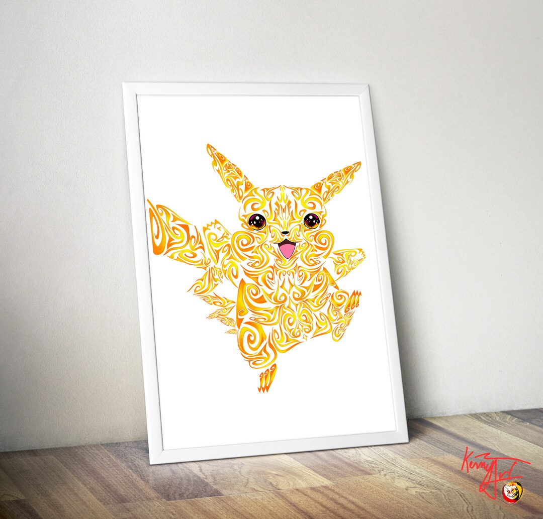 Pokemon Maori Download Print, Pikachu Maori Print Art Poster for Kids ...