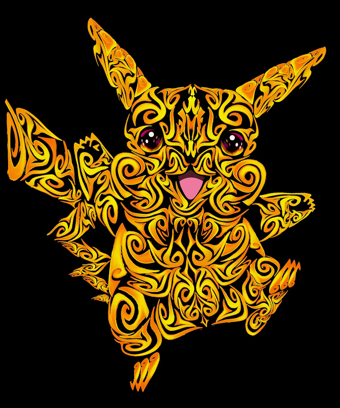 Pokemon Maori Download Print, Pikachu Maori Print Art Poster for Kids ...