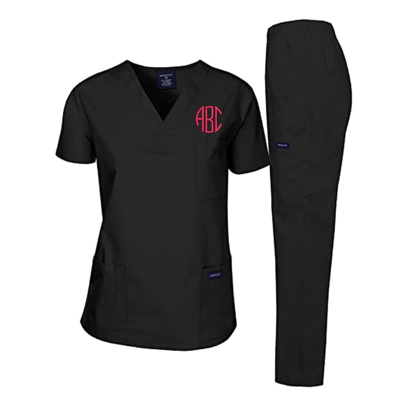 Monogrammed Scrubs - Etsy