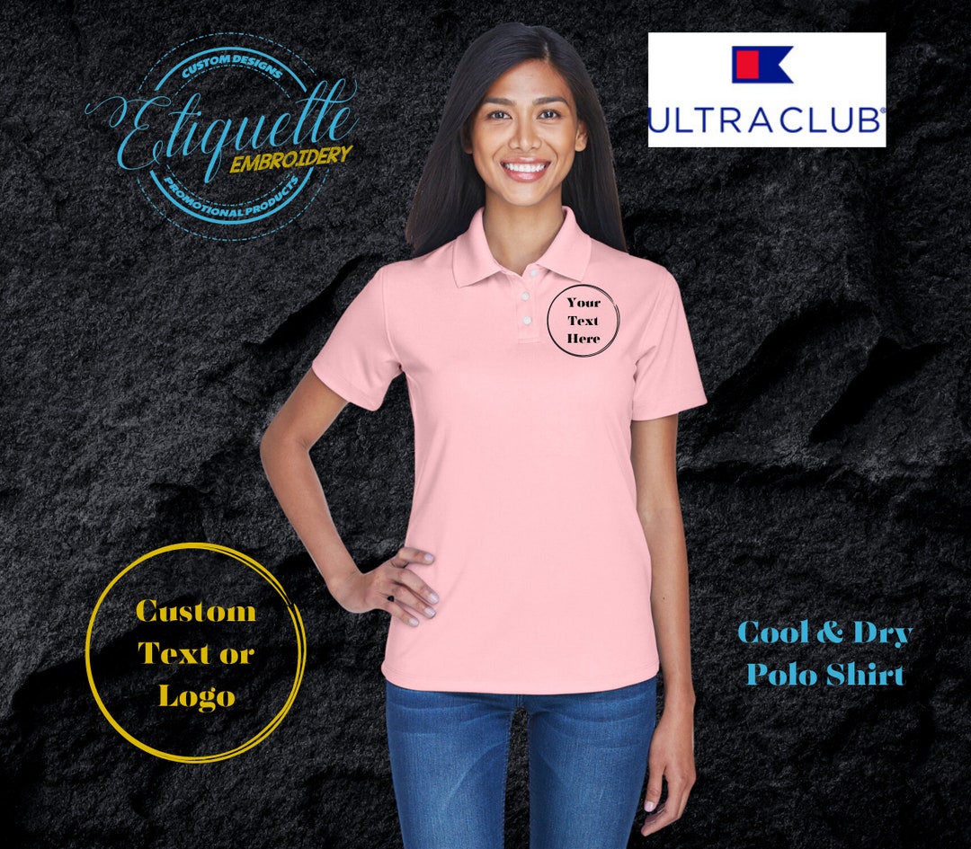 Women’s Polo Shirt, Custom Embroidered Performance Shirt by Ultraclub ...