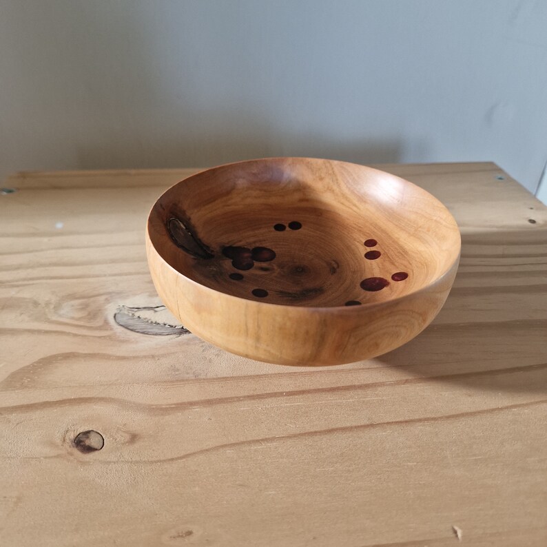 Small Wood Bowl, Red Resin - Etsy