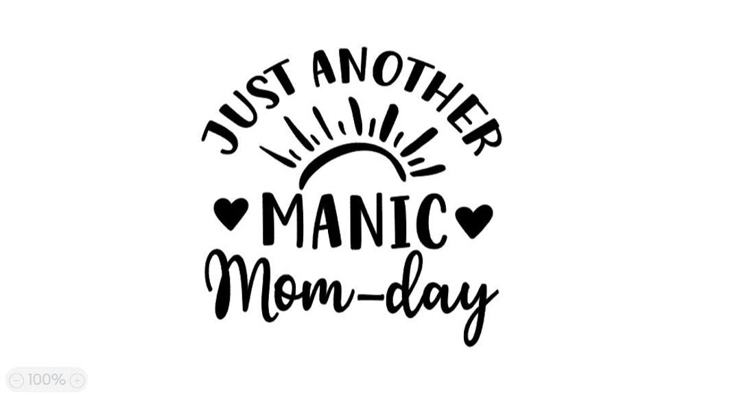Just Another Manic Mom-day, Vinyl Decal, Sticker, Monday Sticker ...